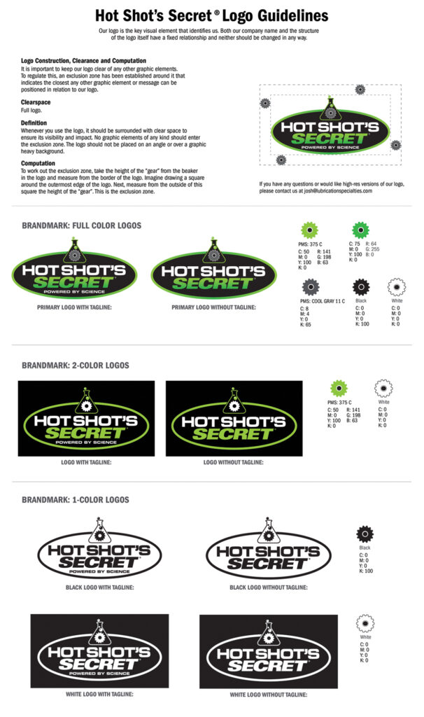 Brand Guidelines | Hot Shot's Secret